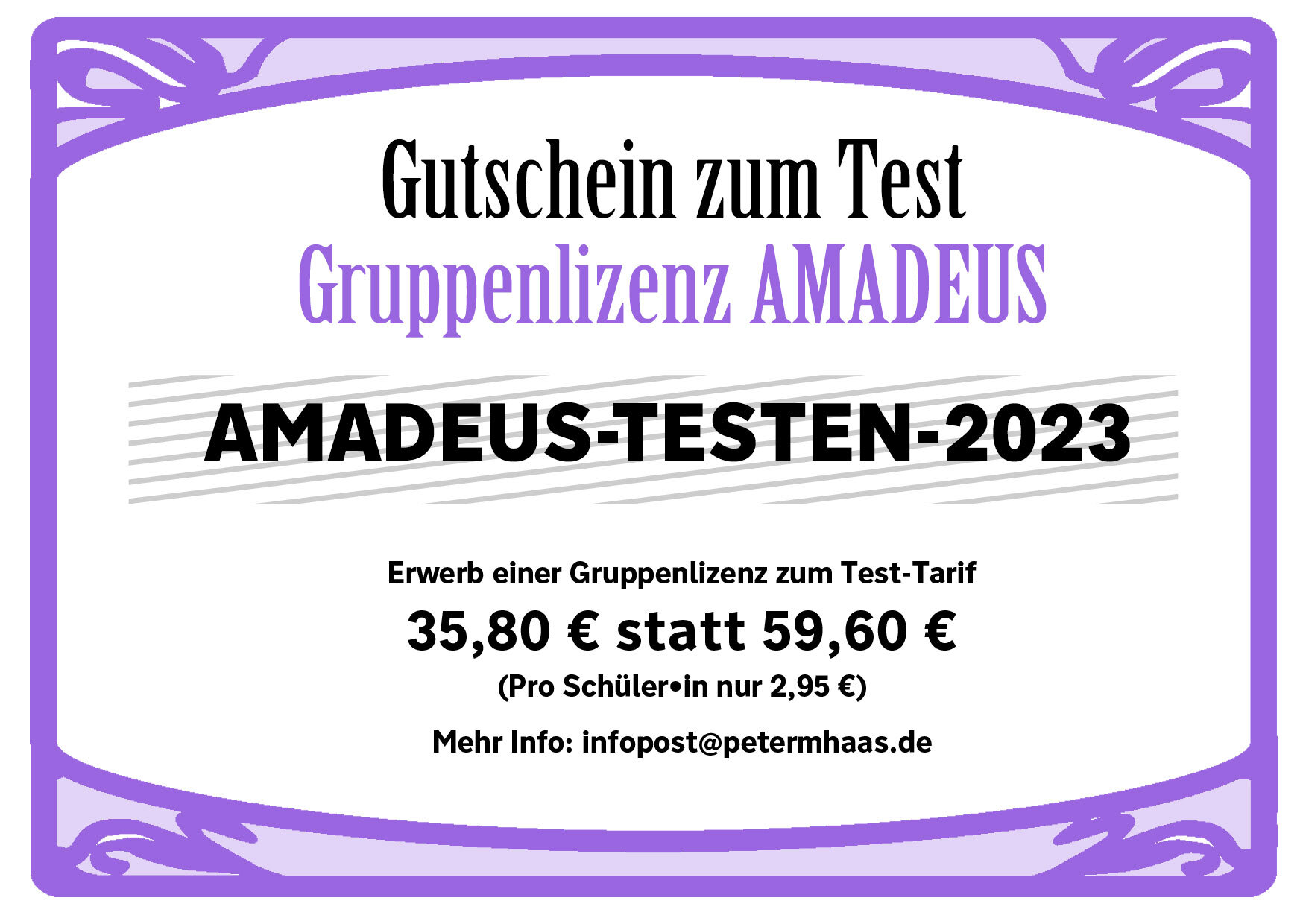 AMADEUS testen | Peter M. Haas